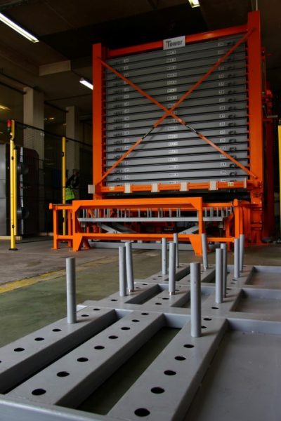 Single Tower for Sheet Metal Storage. Automated System | LogiTower