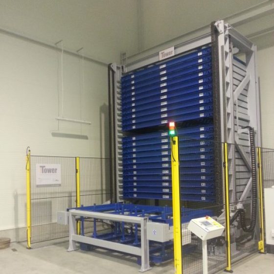 Single Tower for Sheet Metal Storage. Automated System | LogiTower