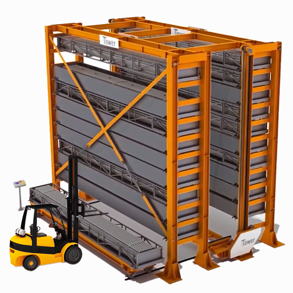 Double Tower for Long Goods Storage: pipes, rods, tubes - LogiTower EN